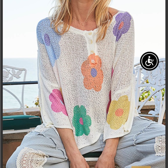 POL | Sweaters | Pol Flower Sweater | Poshmark
